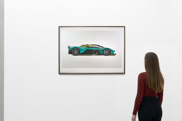 Aston Martin Valkyrie - Alan Thornton - Art Screen Print - Side View ...