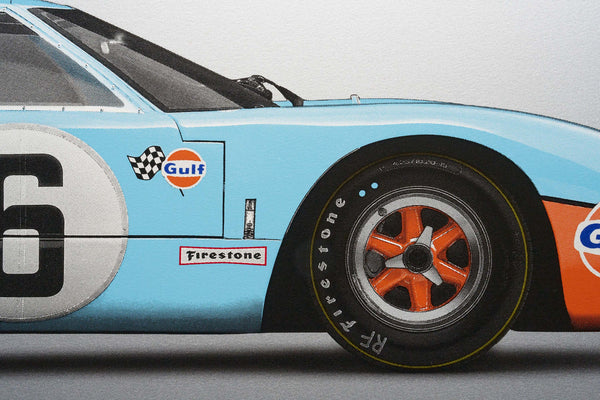 Ford GT40 - Alan Thornton - Art Screen Print – Amalgam Collection