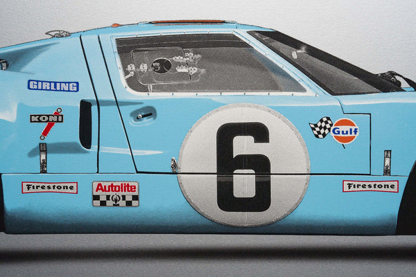 Ford GT40 - Alan Thornton - Art Screen Print – Amalgam Collection