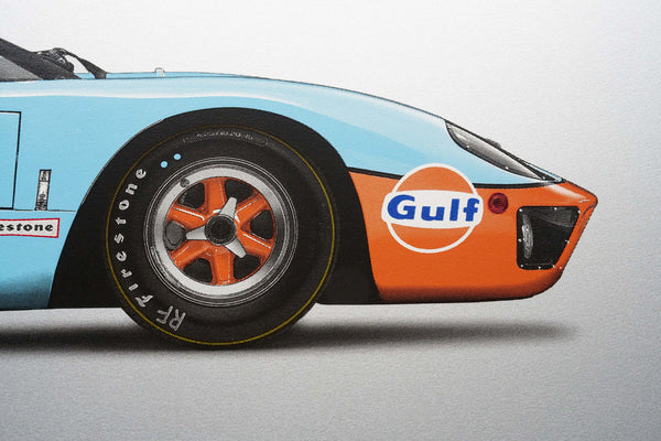 Ford GT40 - Alan Thornton - Art Screen Print – Amalgam Collection