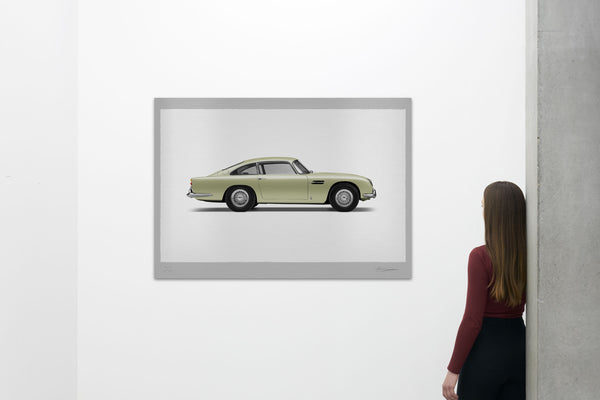 Aston Martin DB5 Vantage - 150cm Half Tone Flat Bed Print - Side View ...