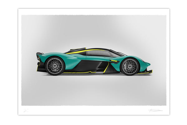 Aston Martin Valkyrie - Alan Thornton - Art Screen Print - Side View ...