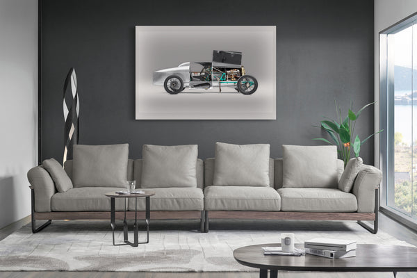 Aston Martin 'Razor Blade' - 150cm Half Tone Flat Bed Print - Side Vie ...