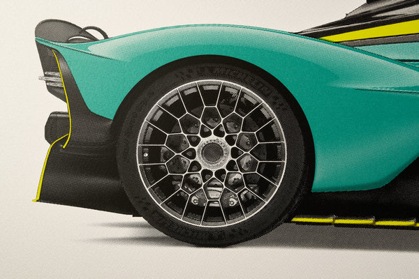 Aston Martin Valkyrie - Alan Thornton - Art Screen Print - Side View ...