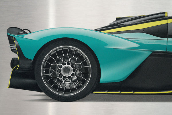 Aston Martin Valkyrie - 150cm Half Tone Flat Bed Print - Side View ...
