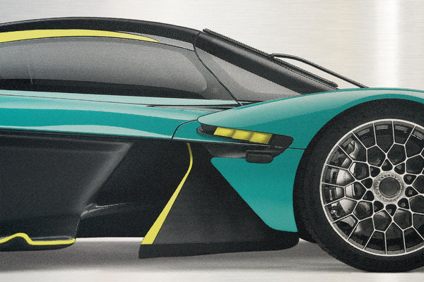 Aston Martin Valkyrie - 150cm Half Tone Flat Bed Print - Side View ...