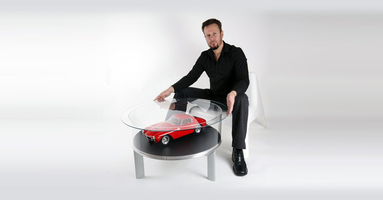 Rotating Glass Table Display – Amalgam Collection