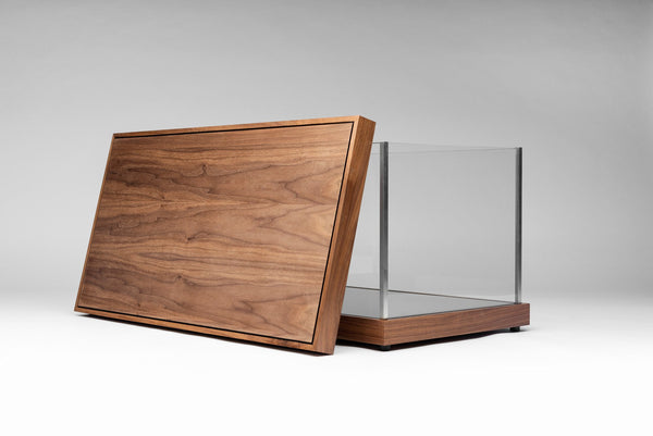 Solid Walnut Illuminated Display Case – Amalgam Collection